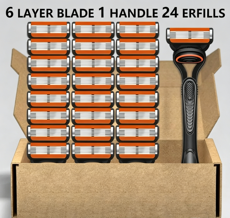 Premium Men Razor Kit with 24/48 Blade Cartridges – FunGiftsNI